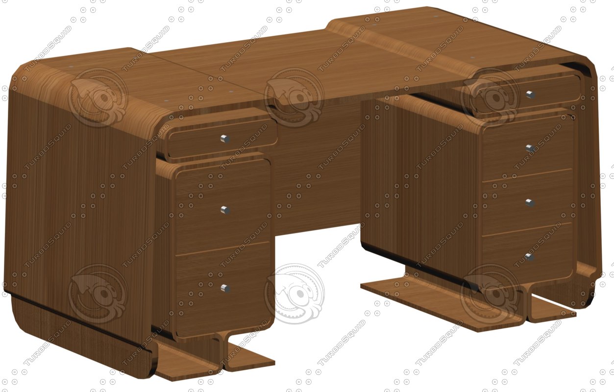 3d office desk model