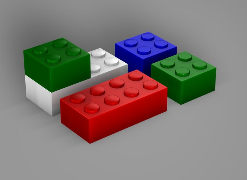 3dsmax lego blocks