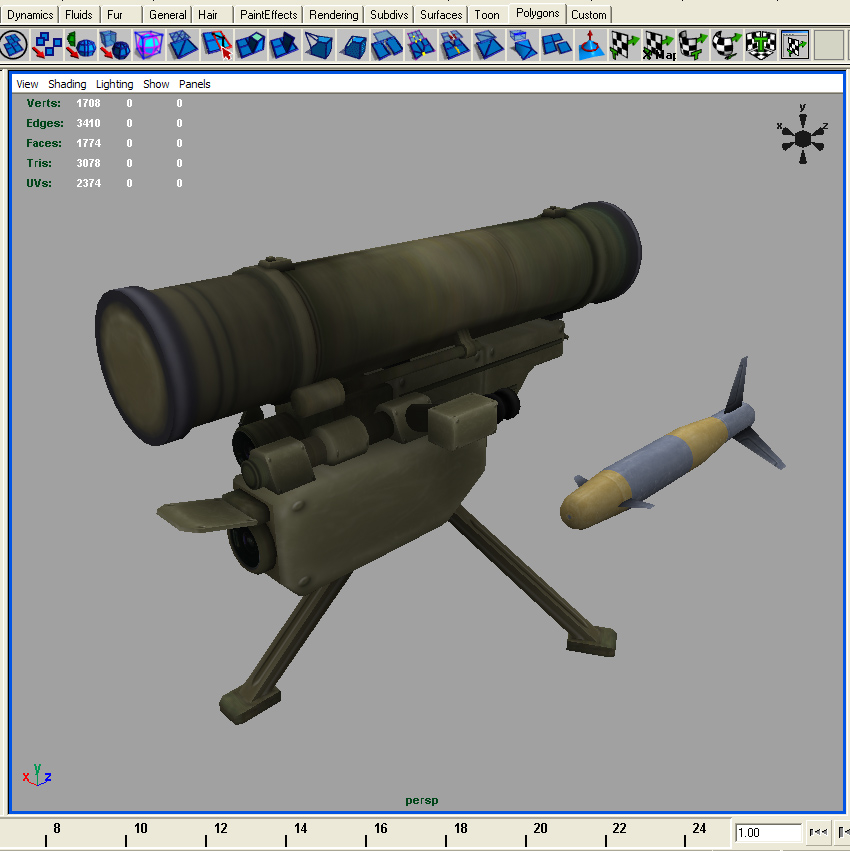 metis-m at-13 missile launcher 3d model