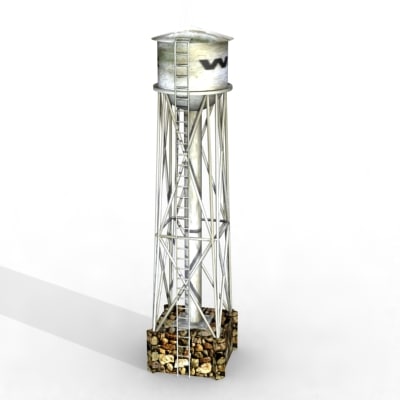 3d water reservoir model