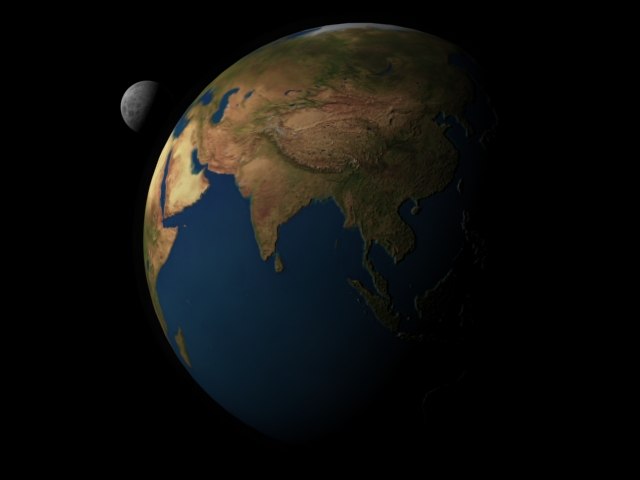 earth moon 3d model