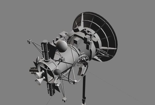 3d model cassini space probe