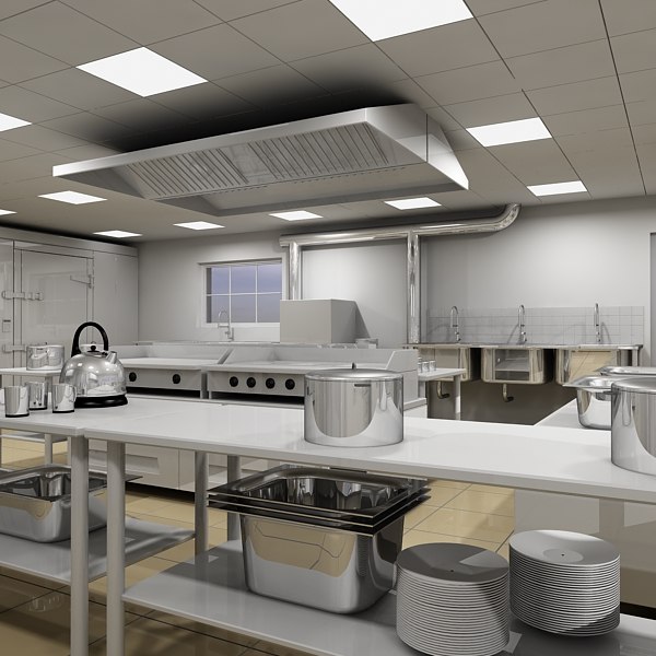 commercial kitchen 3d model