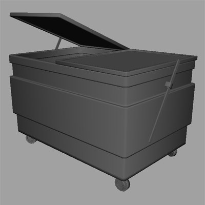 maya trash bin dumpster