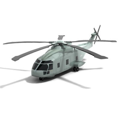 3d eh101 merlin helicopter model