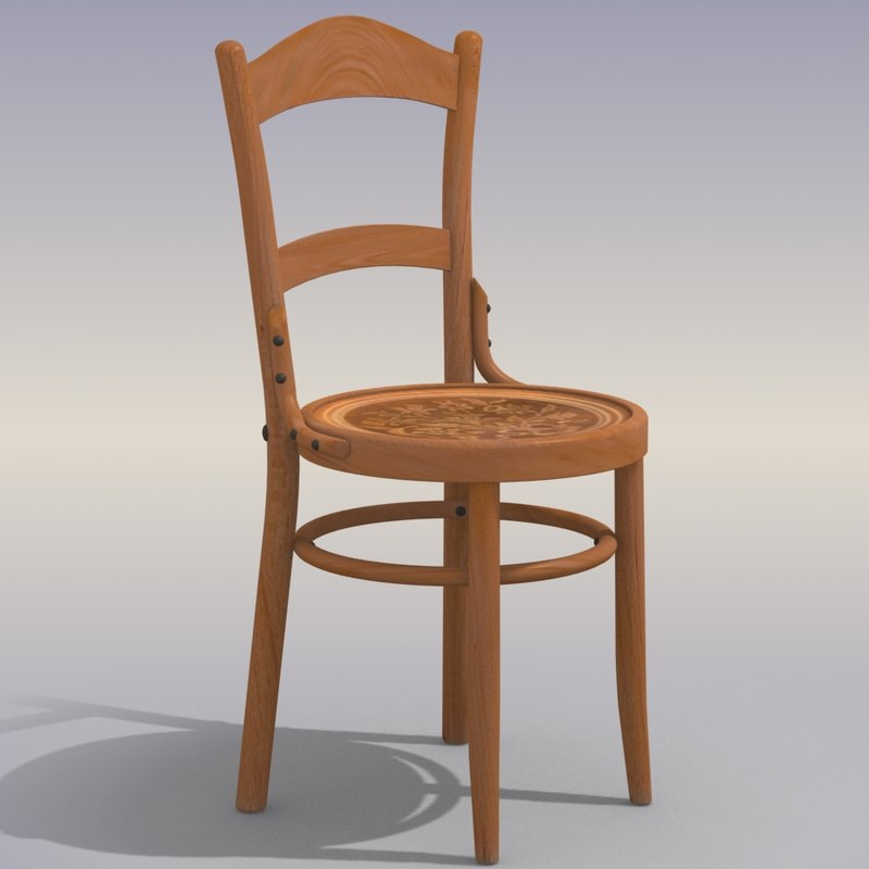 obj wood chair