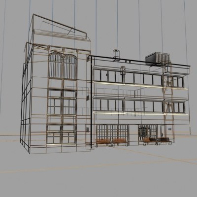 3d model office building city