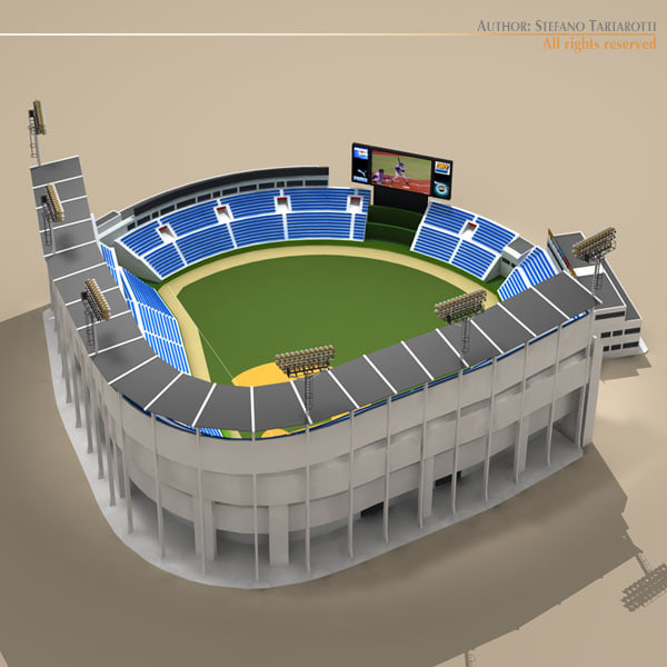 3d baseball stadium model