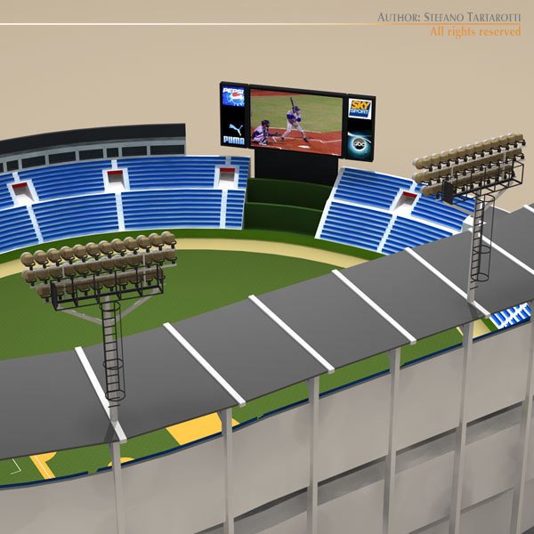 3d baseball stadium model