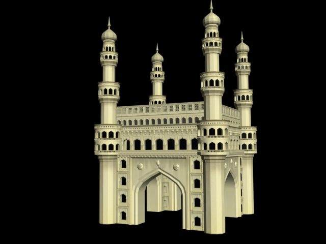 3d architecture charminar