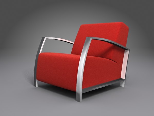 modelo 3d Sillón rojo - TurboSquid 382414