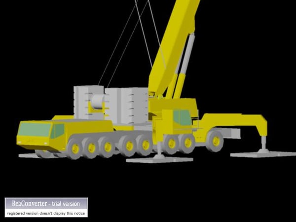 120t mobile crane 3d dwg