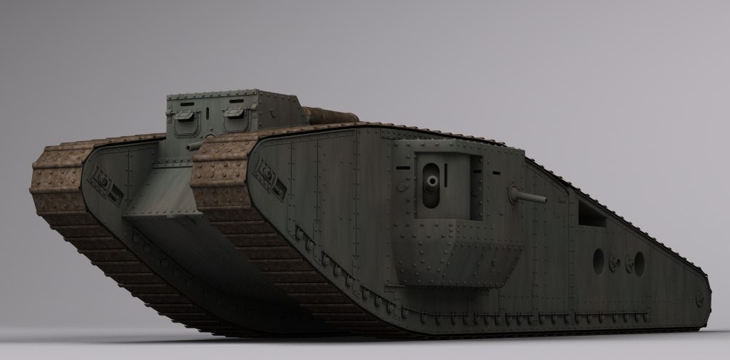 3d model wwi british mk iv
