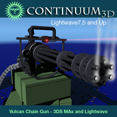 handheld vulcan chain gun 3d model