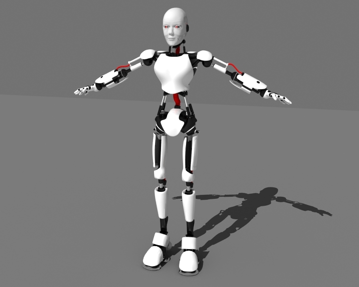3d robot android model