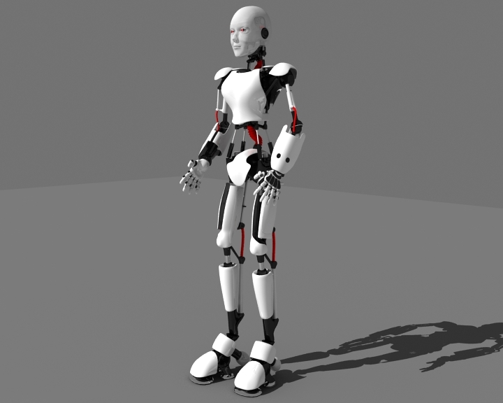 3d robot android model