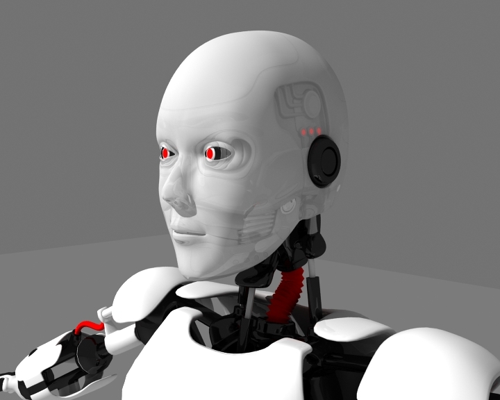3d robot android model