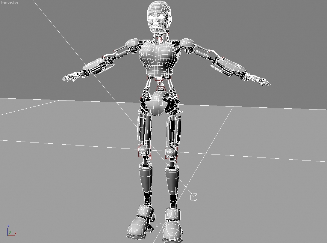 3d robot android model
