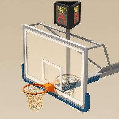 basketball backboard 3d max