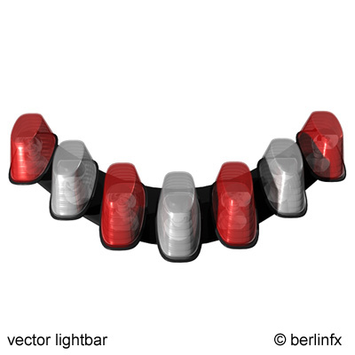 vector lightbar halogen light 3d model
