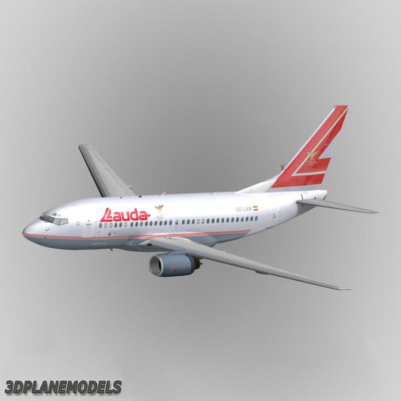 3d b737-600 lauda air model