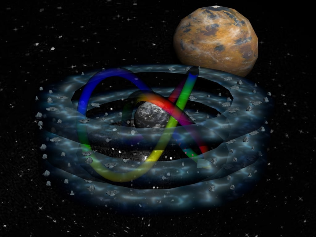 3d model of space racetrack race