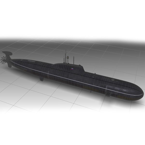 3d soviet akula class attack submarine