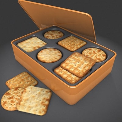 dry biscuits box 3d max