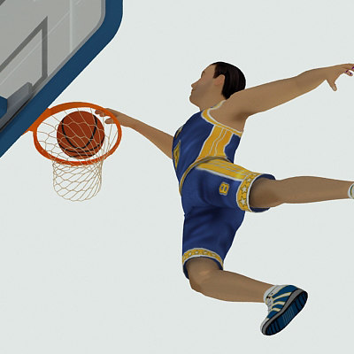 3d model basketball player edi