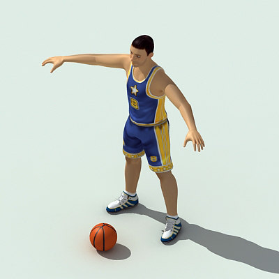 3d model basketball player edi