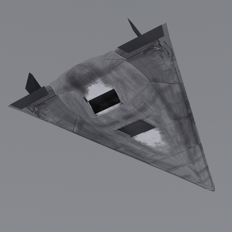 3d hypersonic aurora spyplane model