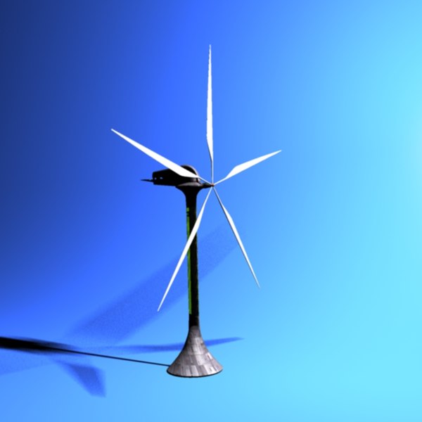 sci-fi skyscraper building wind turbine max