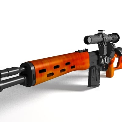 3ds dragunov svd sniper rifle