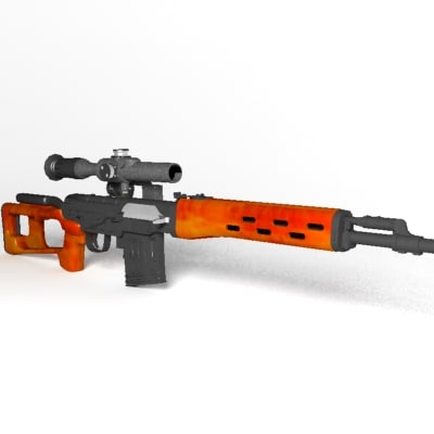 3ds dragunov svd sniper rifle