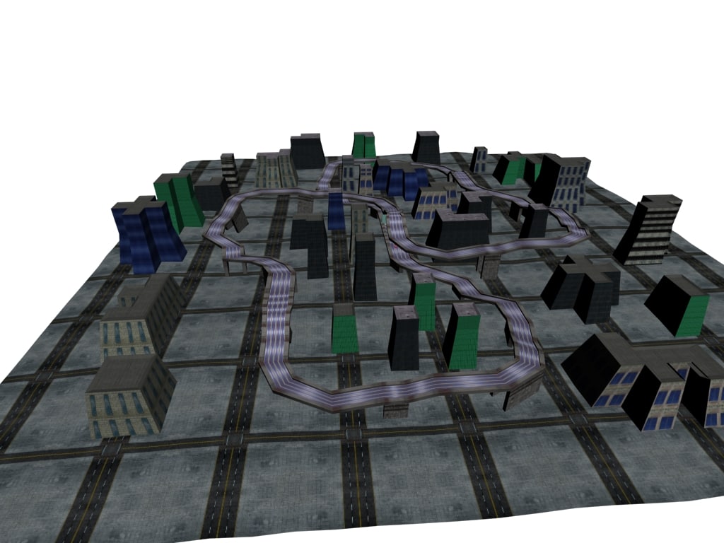 3d race track racer model