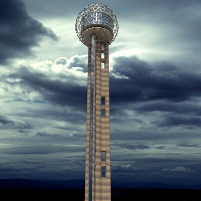 reunion tower 3d model