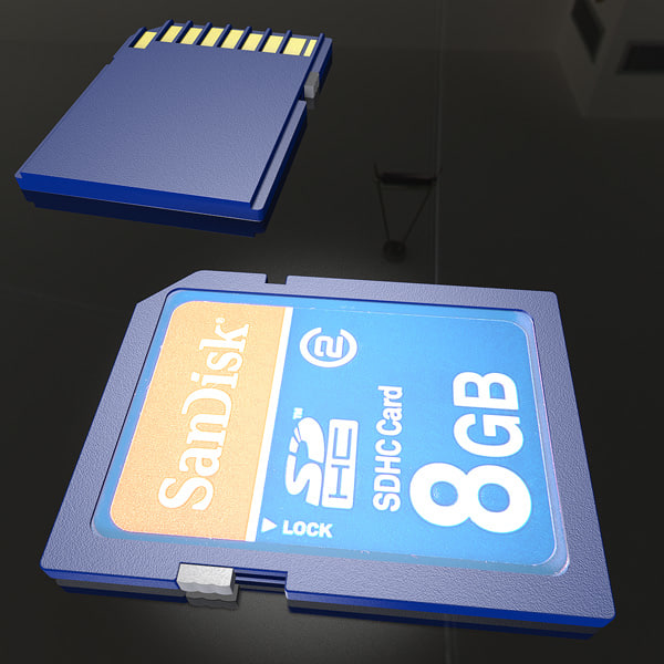 3d sd card model