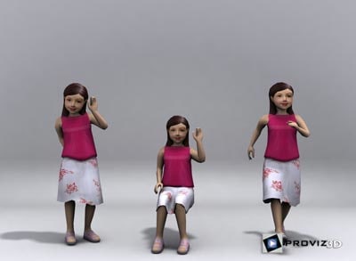 3d people children