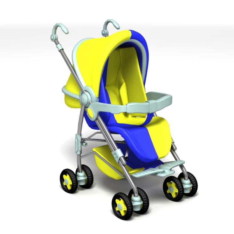3d model perambulator babycarriage