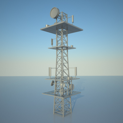 3d communication tower model