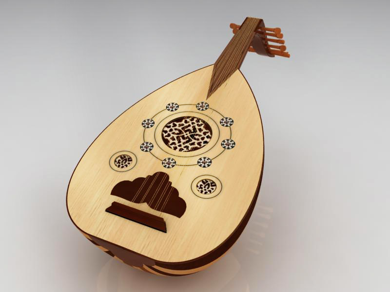 modelled eastern oud 3d model