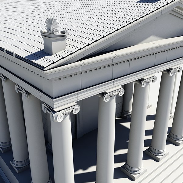 3d roman temple model