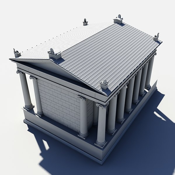 3d roman temple model