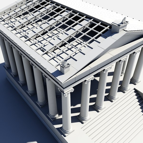 3d roman temple model