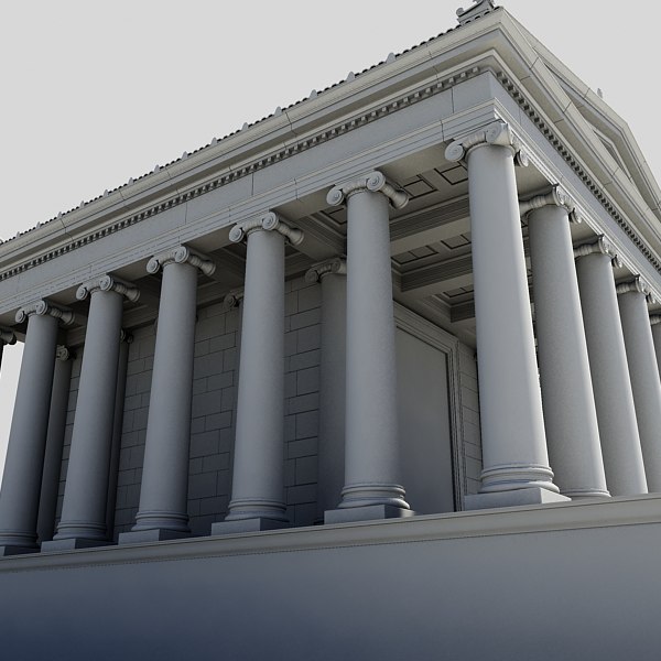 3d roman temple model