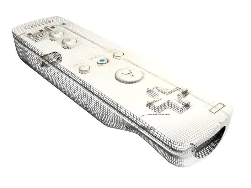 3d wiimote wii model