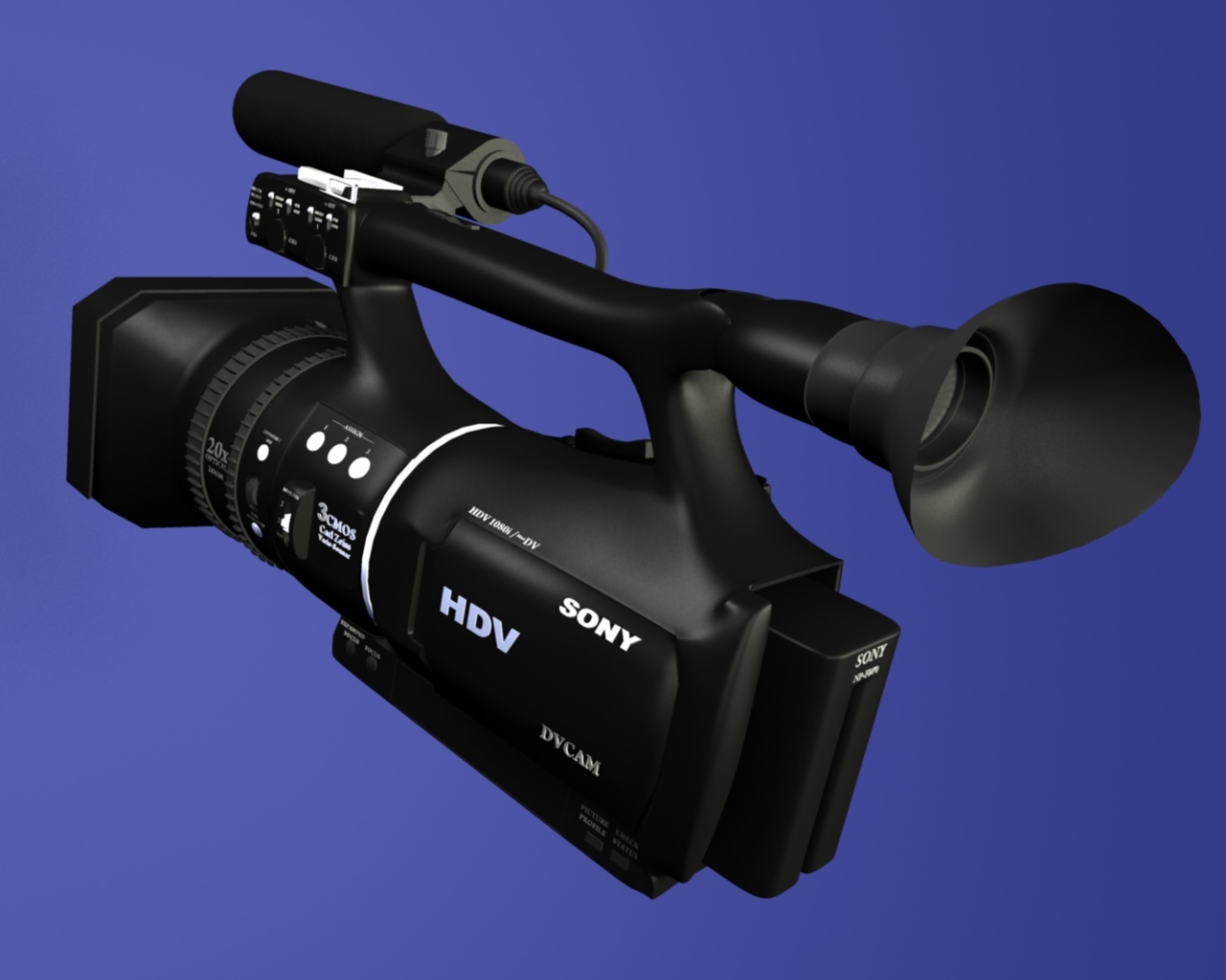 modelo 3d Cámara Sony HVR V1P / V1U / V1E - TurboSquid 390128