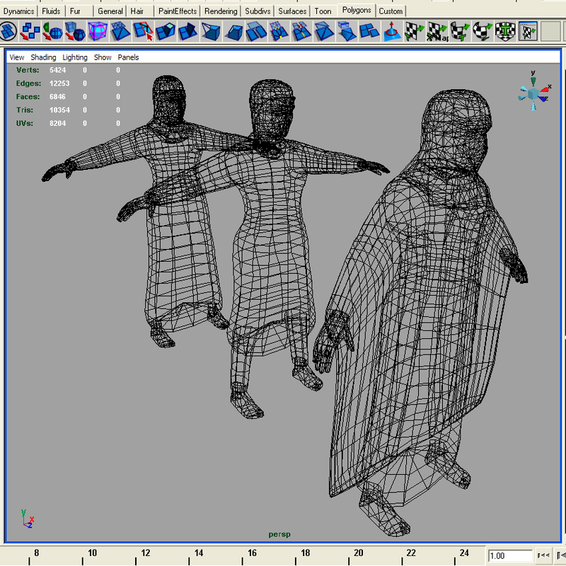 3d arab female rigged model