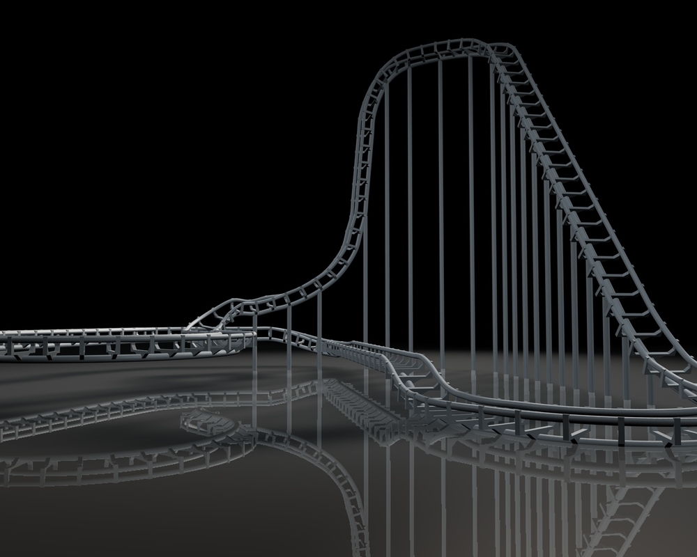 free roller coasters 3d model