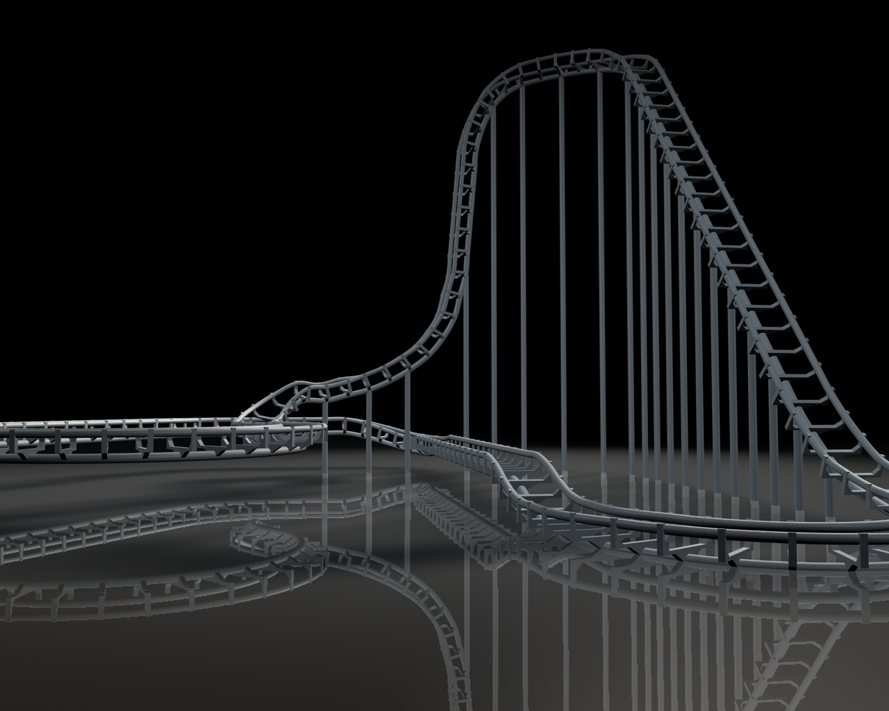 free roller coasters 3d model